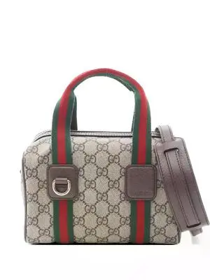 Gucci 1920s Mini Ophidia Gg Supreme Handbag - Neutrals