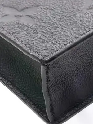 LOUIS VUITTON 2021 Petit Sac Plat Monogram Embossed Leather Bag