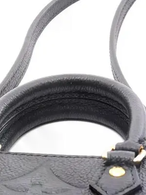 LOUIS VUITTON 2021 Petit Sac Plat Monogram Embossed Leather Bag