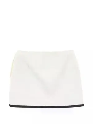 Gucci Interlocking G Tweed Mini Skirt - White