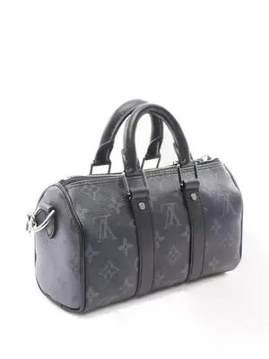 LOUIS VUITTON 2010s Xs Reverse Monogram Eclipse Keepall Handbag