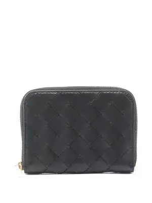 Bottega Veneta Intrecciato Leather Coin Purse - Black