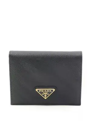 Prada 2020s Leather Bi-fold Wallet - Black