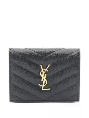 Saint Laurent 2020s Monogram Wallet - Black
