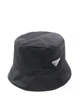 Prada Striped Leather Bucket Hat