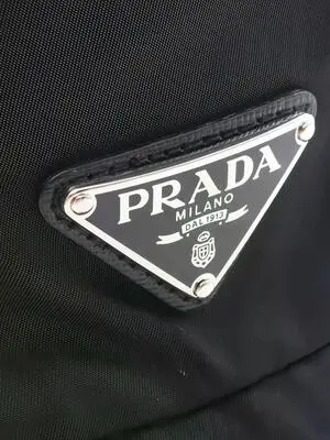 Prada Striped Leather Bucket Hat