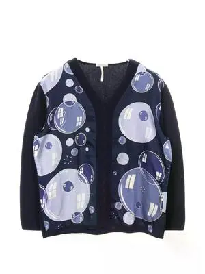 Hermès 2000s Colour-block Knitted Cardigan - Blue