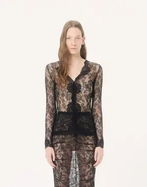 Valentino Garavani Stretch Lace Cardigan - Black