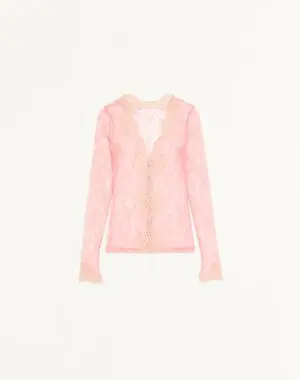 Valentino Garavani Stretch Lace Cardigan - Pink