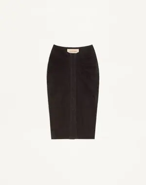 Valentino Garavani Suede Skirt - Black