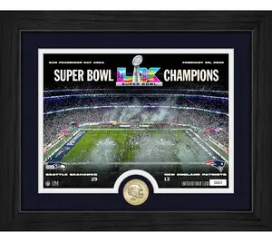 HIGHLAND MINT Seahawks Super Bowl Lx Champs Cel Ebration Frame - One-color