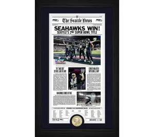 HIGHLAND MINT Seahawks Sb Lx Champs Front Page News Frame - One-color