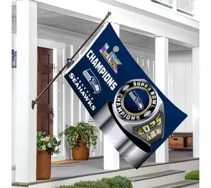 EVERGREEN Seattle Seahawks Superbowl 60 3'x5' S Ingle Side Flag - One-color