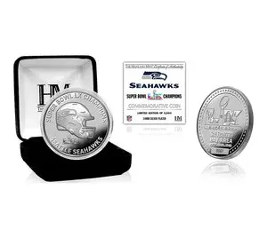 HIGHLAND MINT Seahawks Super Bowl Lx Champs Sil Ver Plated Coin - One-color