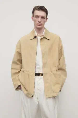 THE ROW Vilmo Suede Jacket - Cream