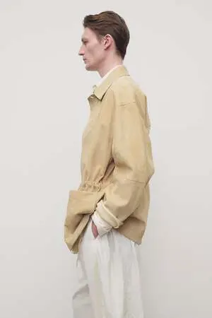 THE ROW Vilmo Suede Jacket - Cream