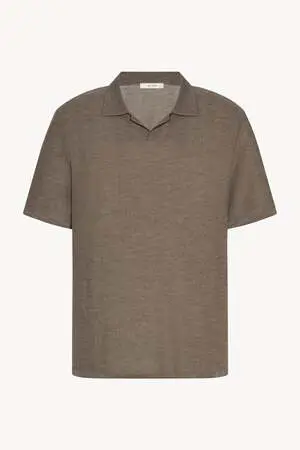 Men's Beige Tops Polos