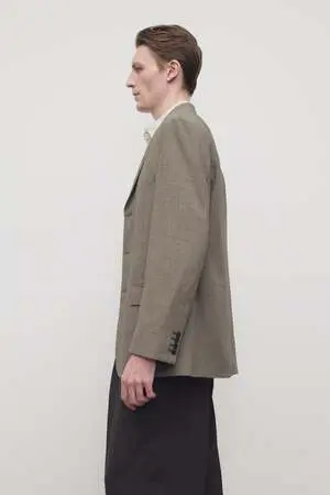 THE ROW Poe Jacket In Wool - Basalt Beach