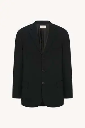 THE ROW Poe Jacket In Wool - Black