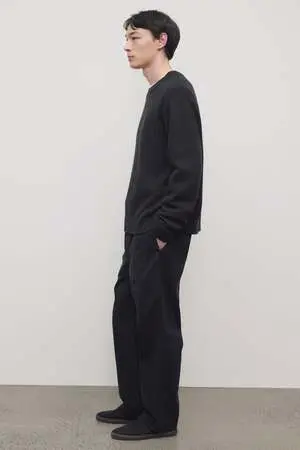 THE ROW Time Pant In Cotton - Black