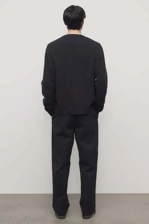 THE ROW Time Pant In Cotton - Black