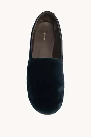 THE ROW Ponti Velvet Slippers - Midnight