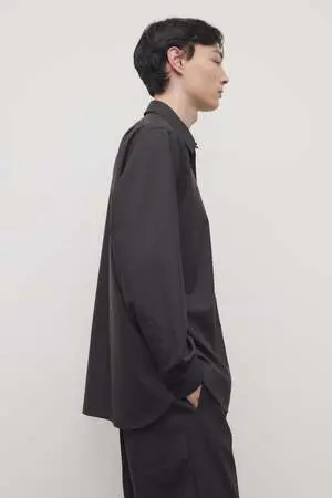 THE ROW Kardiff Shirt - Dark Brown