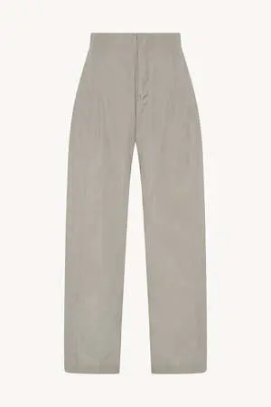 THE ROW Malaya Pant In Silk And Nylon - Smoke Grey
