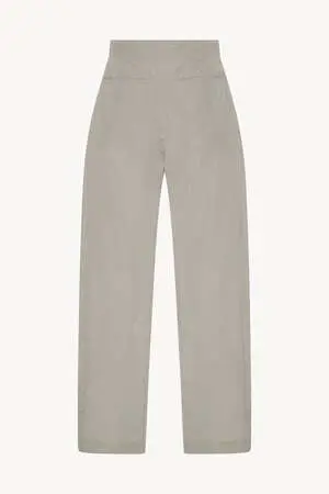 THE ROW Malaya Pant In Silk And Nylon - Smoke Grey