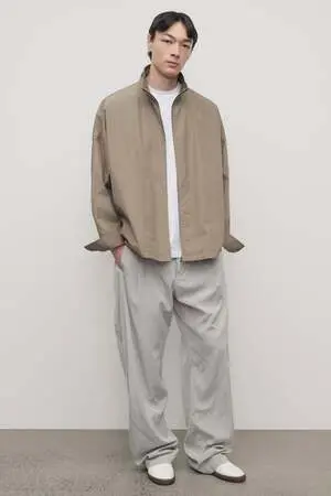 THE ROW Malaya Pant In Silk And Nylon - Smoke Grey