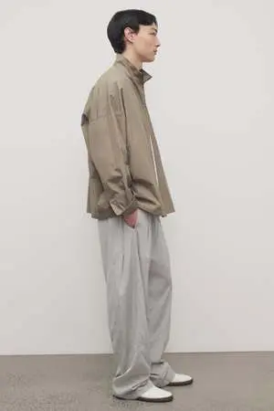 THE ROW Malaya Pant In Silk And Nylon - Smoke Grey