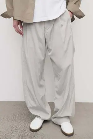 THE ROW Malaya Pant In Silk And Nylon - Smoke Grey