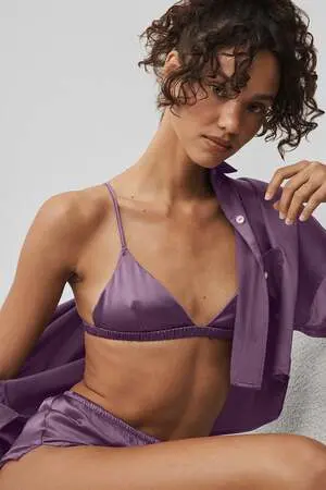 Alo Yoga Silk Luminous Bra - Plum Kiss