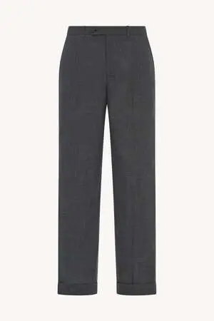 THE ROW Seth Virgin Wool Pant - Grey