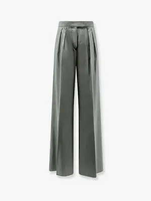 Max Mara Virgin Wool And Silk Wide Leg Trousers