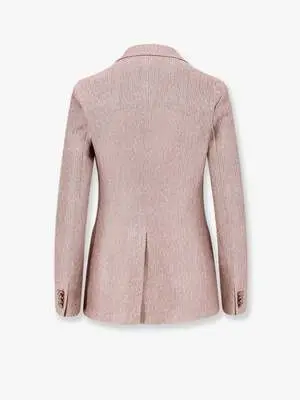 Tagliatore Parigi Double-breasted Cotton Blazer - Pink