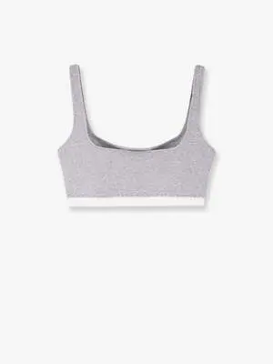 ENTIRE STUDIOS Cotton Blend Crop Top - Grey