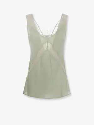Pinko Lydia Satin Top - Green