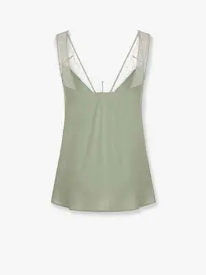 Pinko Lydia Satin Top - Green