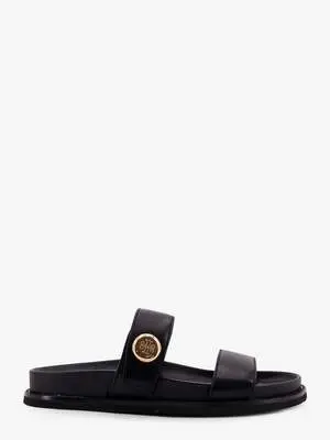 Tory Burch Romy Leather Sandals - Black
