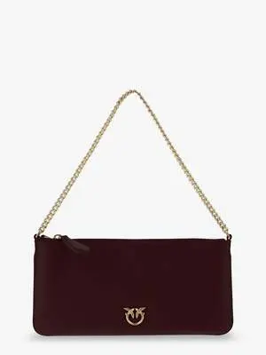 Pinko Horizontal Flat Leather Crossbody Bag