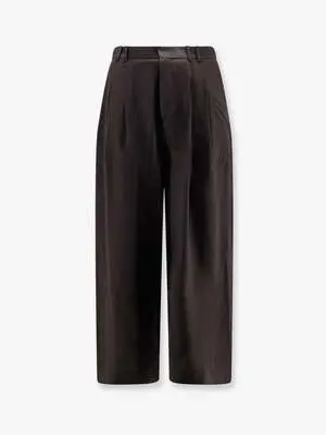 Studio Nicholson Oversized Wool Blend Trousers - Brown