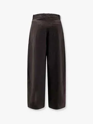 Studio Nicholson Oversized Wool Blend Trousers - Brown