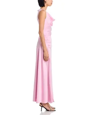 Simkhai Melaney Satin Gown - Tulip