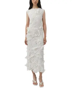 Simkhai Dahlia Lace Dress - White