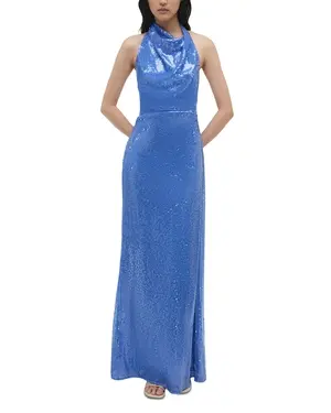 Simkhai Reannon Draped Gown - Periwinkle