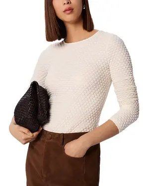Whistles Textured Circle Jersey Top