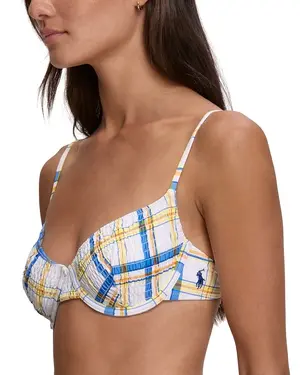 Polo Ralph Lauren Underwire Balconette Bra Bikini Top - Multi