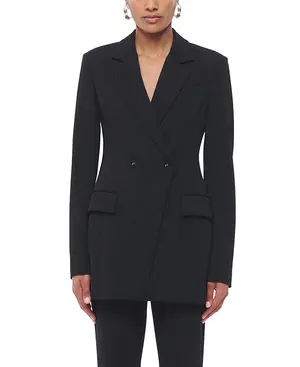 Another Tomorrow Tailored Jersey Jacket - Black