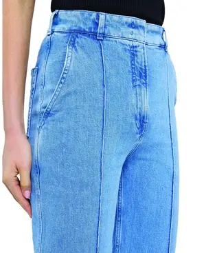Another Tomorrow High-waisted Denim Trouser